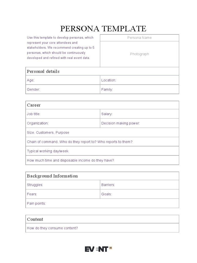 Marketing Persona Template | PDF