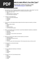 The Baumann Skin Type Questionnaire | PDF | Dermatitis | Human Appearance