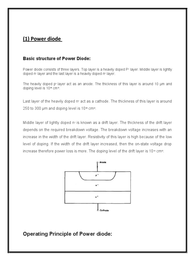 Power and Signal Diode Overview | PDF | Diode | P–N Junction