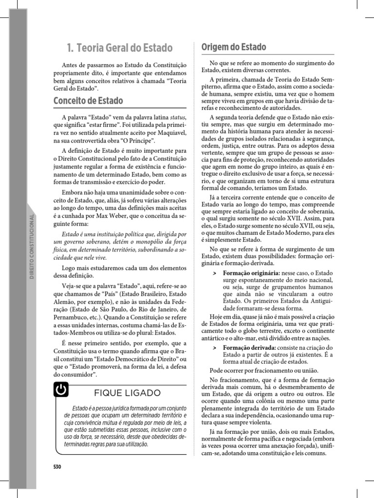 Elementos Do Estado PDF | PDF | Estado | Federação