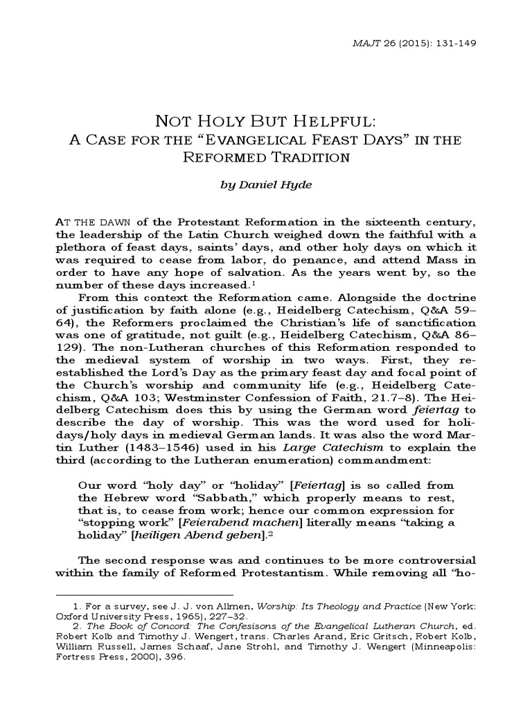 Not Holy But Helpful | PDF | Calvinism | Christian Church