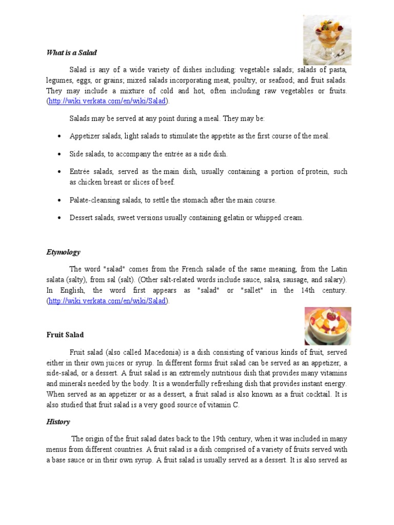 Fruit Salad | PDF | Salad | Cuisine
