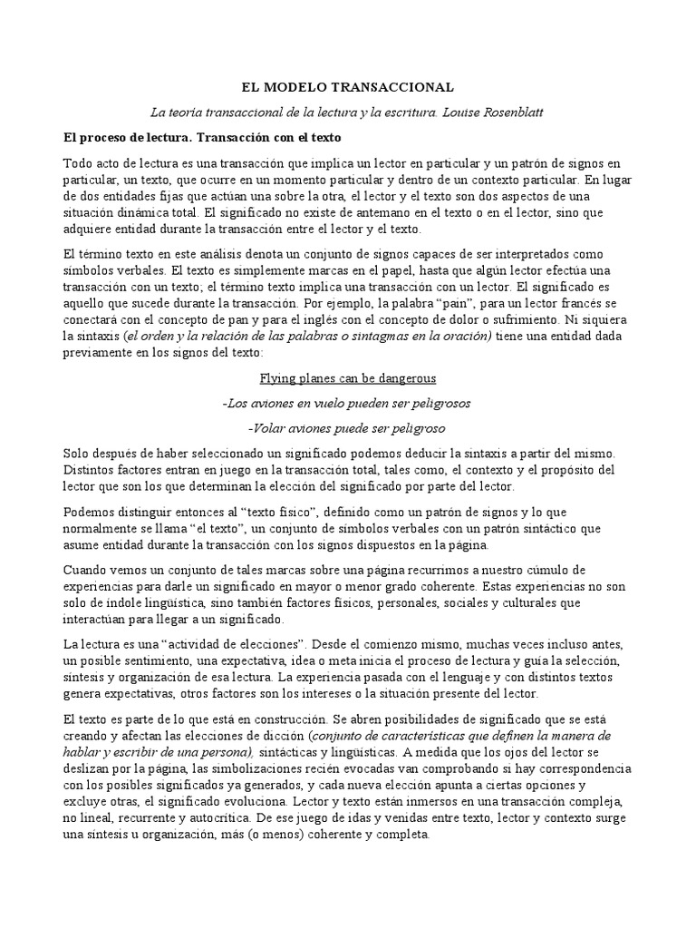 El Modelo Transaccional | PDF | Estética | Sintaxis