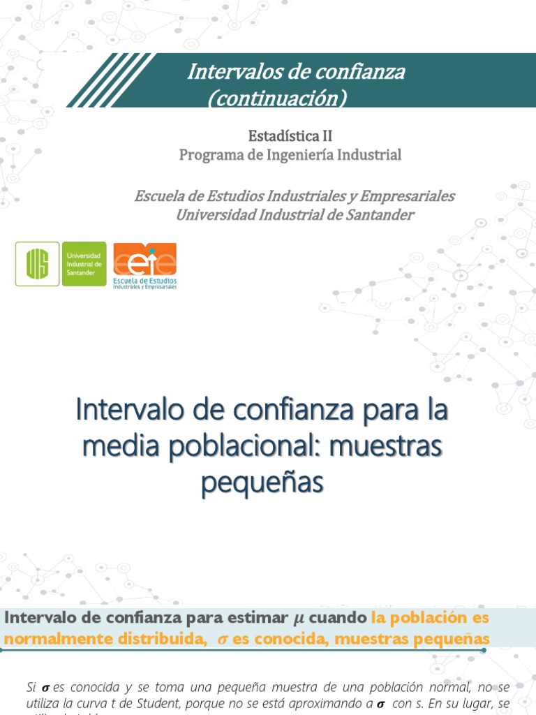 Intervalos de Confianza | PDF | Intervalo de confianza | Muestreo (Estadísticas)
