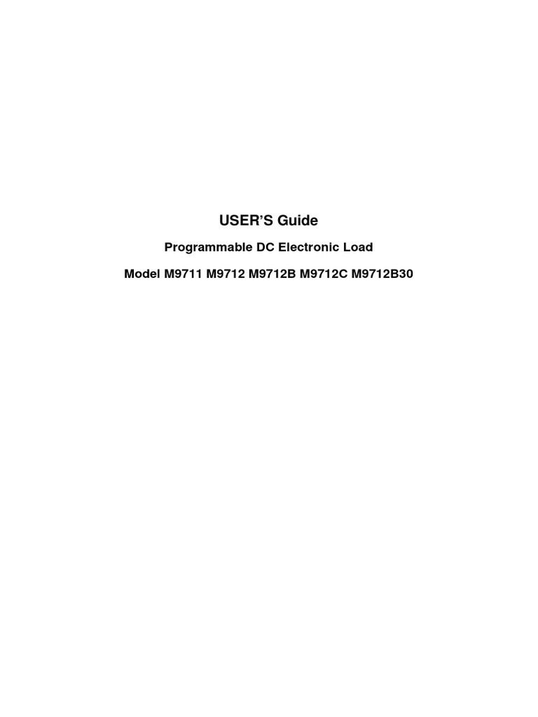 Maynuo M9710 User Manual | PDF | Power Supply | Electrical Engineering