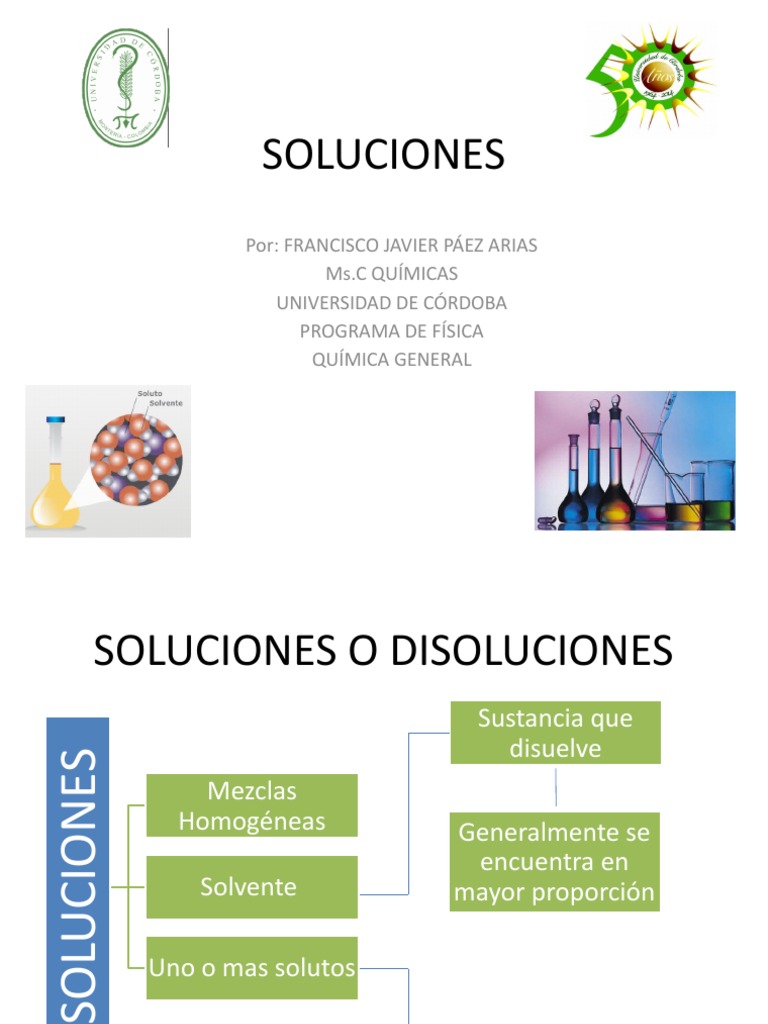 SOLUCIONES | PDF | Solubilidad | Mezcla