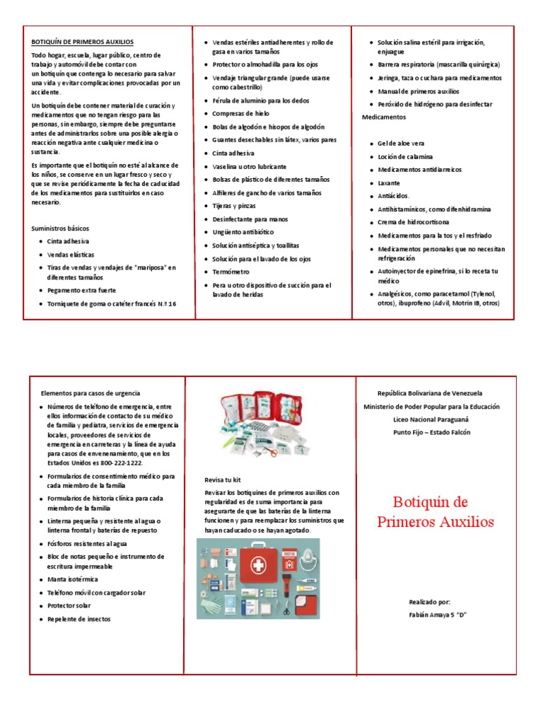 Triptico | PDF | Primeros auxilios | Medicina