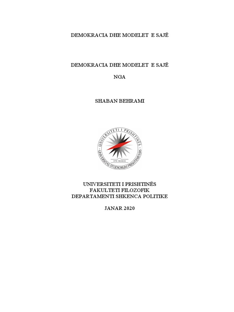 Demokracia Dhe Modelet e Sajë | PDF