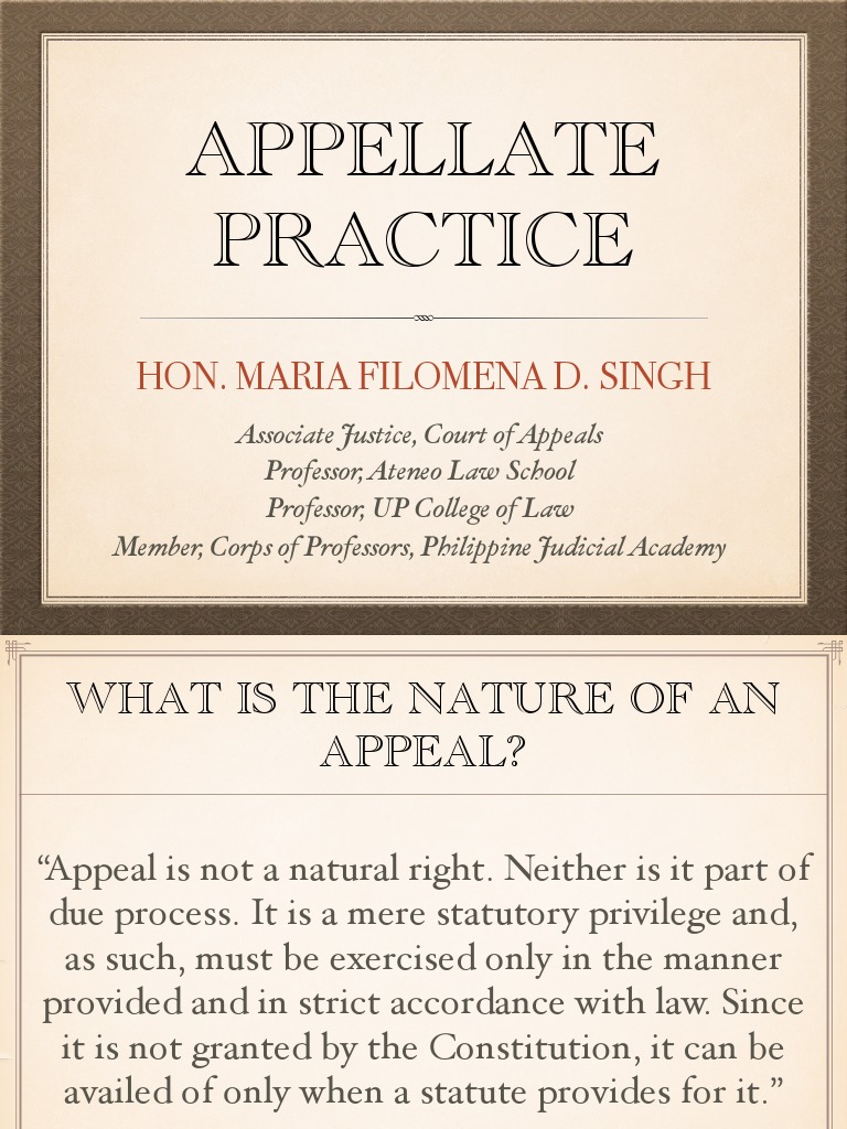 Appellate Practice (Keynote) PDF | PDF | Certiorari | Appeal