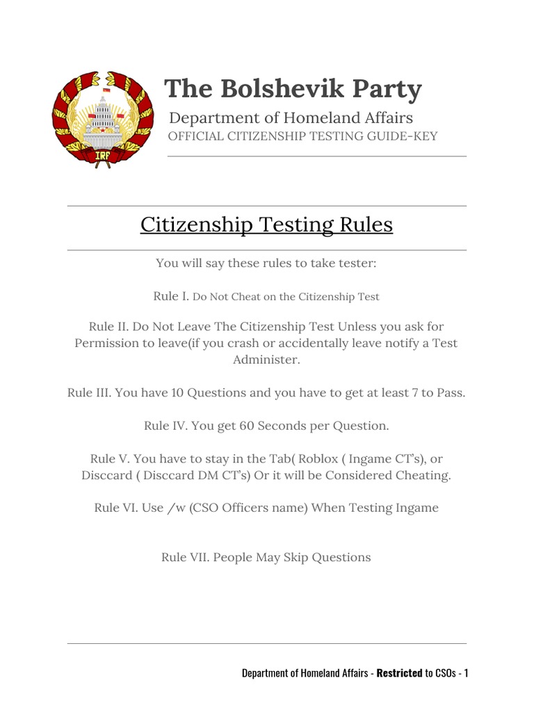 DoHA-CS Citizenship Test Guide | PDF | Public Sphere | Social Institutions