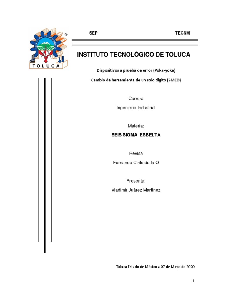 Tarea 3 Pokayoke Smed | PDF | Tornillo | Science