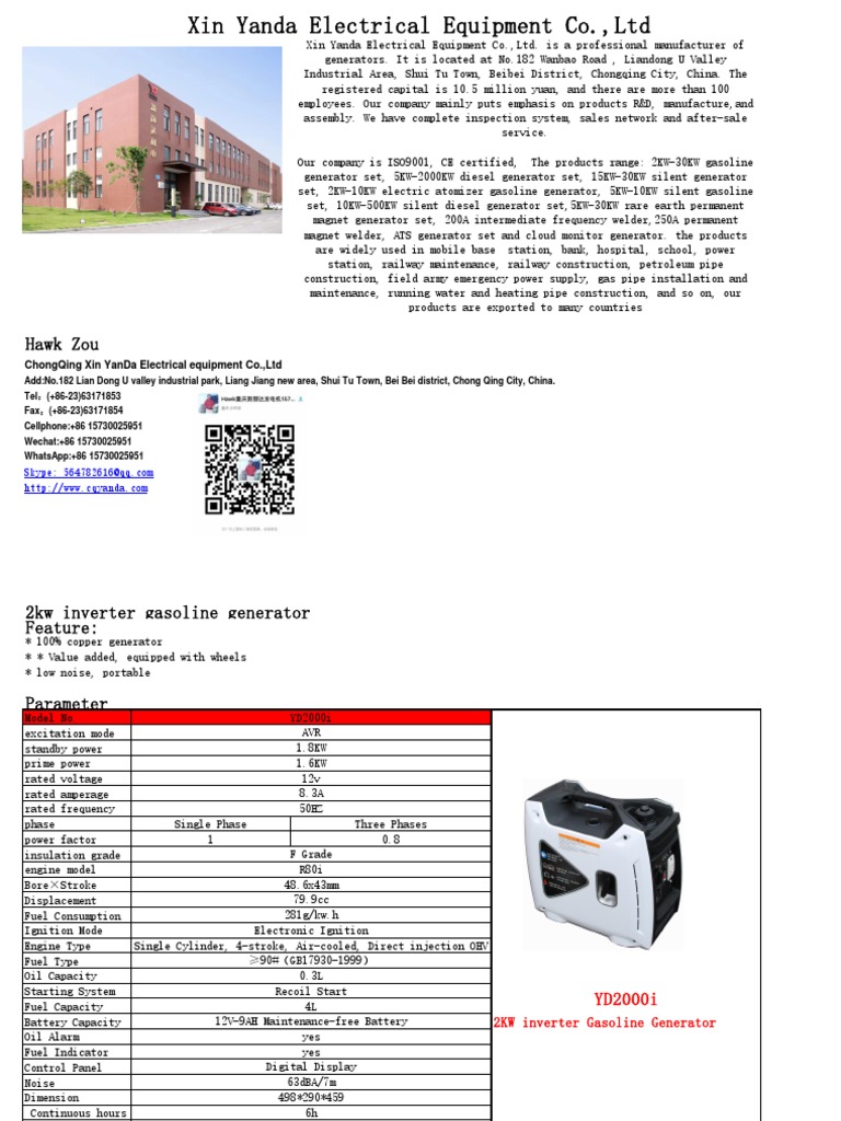 2020catalogue Gasoline Generator | PDF | Engines | Mains Electricity