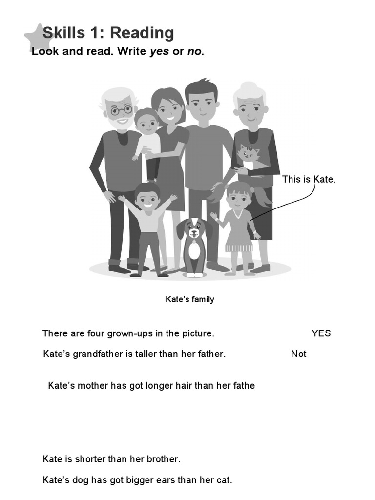 Skills 1: Reading: Look and Read. Write Yes or No | PDF