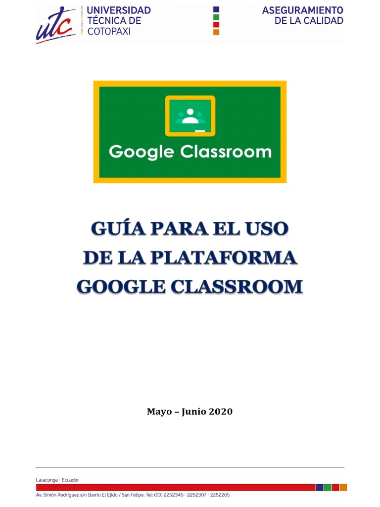 Guía para El Uso Classroom | PDF | Youtube | Cuestionario