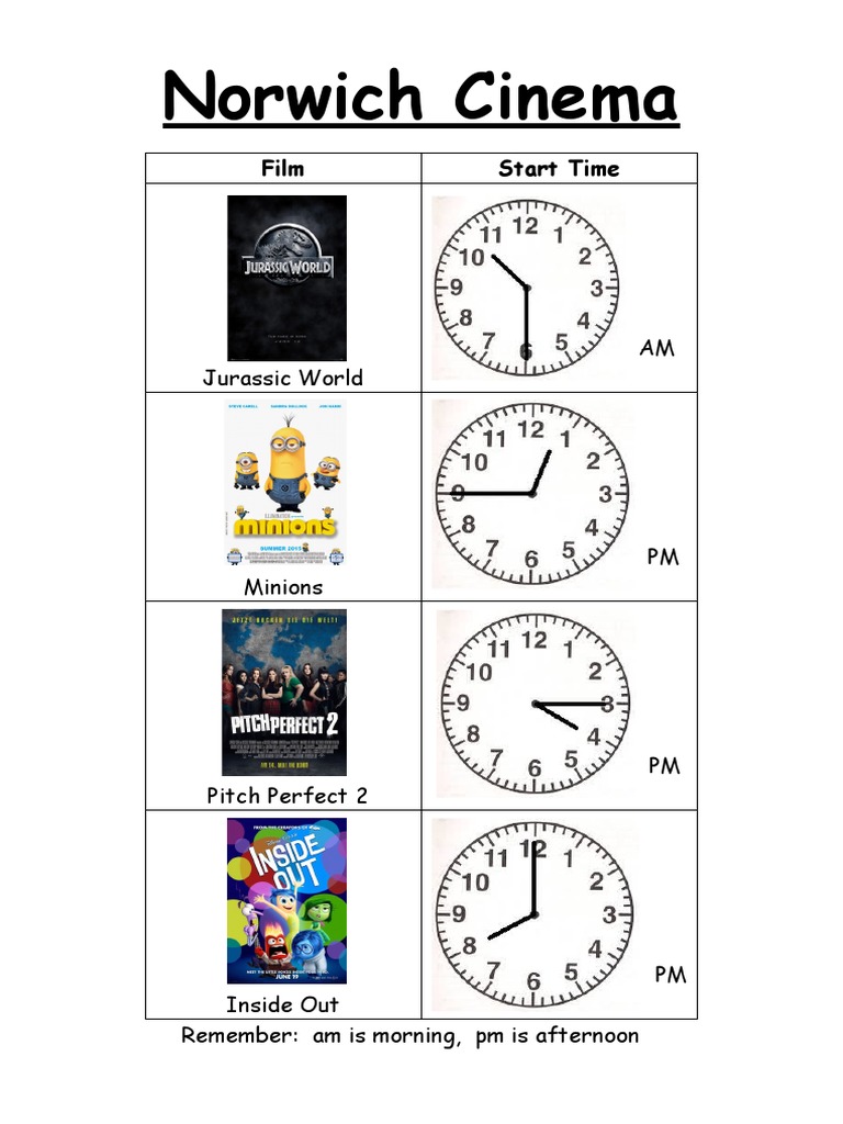 Norwich Cinema: Film Start Time | PDF