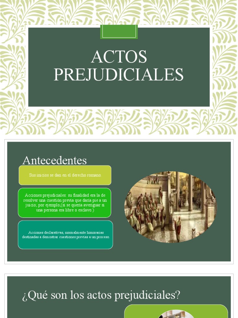 Actos Prejudiciales | PDF | Evidencia (ley) | Demanda judicial