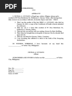Affidavit of Civil Status | PDF