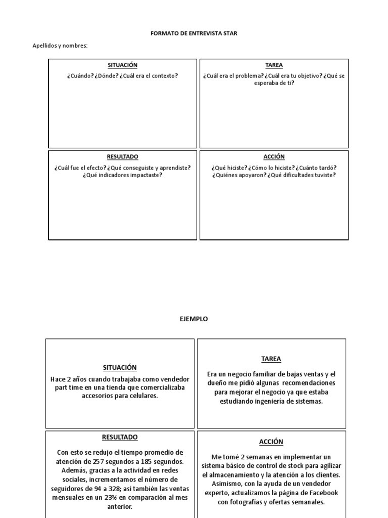 U3 - S5 - Formato de Método STAR PDF | PDF | Crecimiento personal y ...
