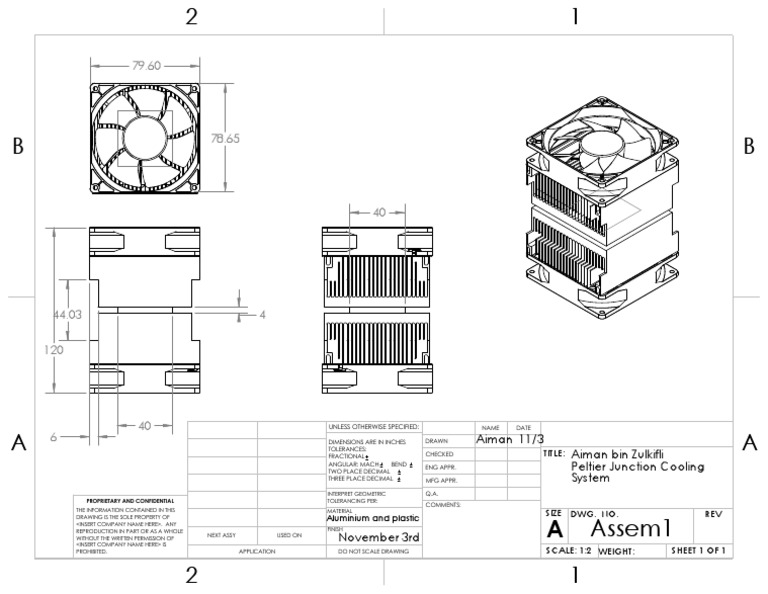 Two Mounted Cooler CAD Drawing | PDF | Nature