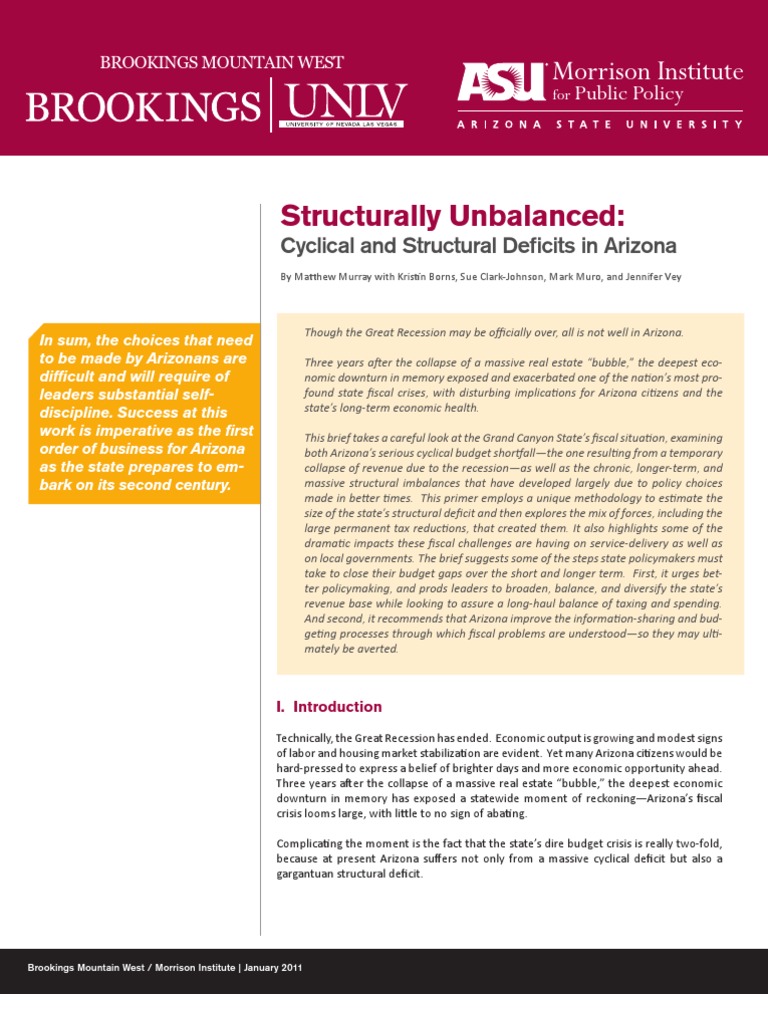 Arizona's Fiscal Crisis: Deficits Explained | PDF | Deficit Spending ...
