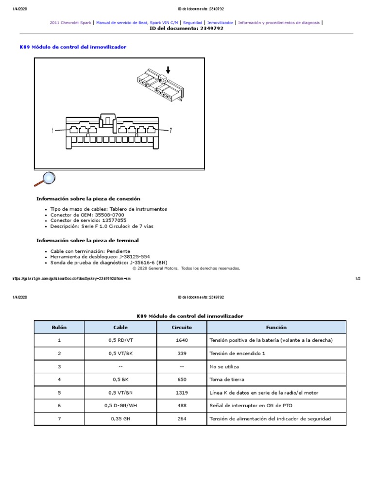 2011 Chevrolet Spark - INMO | Descargar gratis PDF | Motores generales | Electromagnetismo