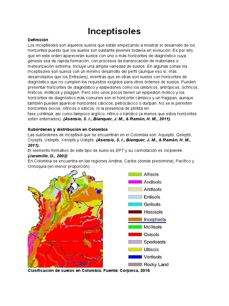 Inceptisoles | PDF | Suelo | Minerales