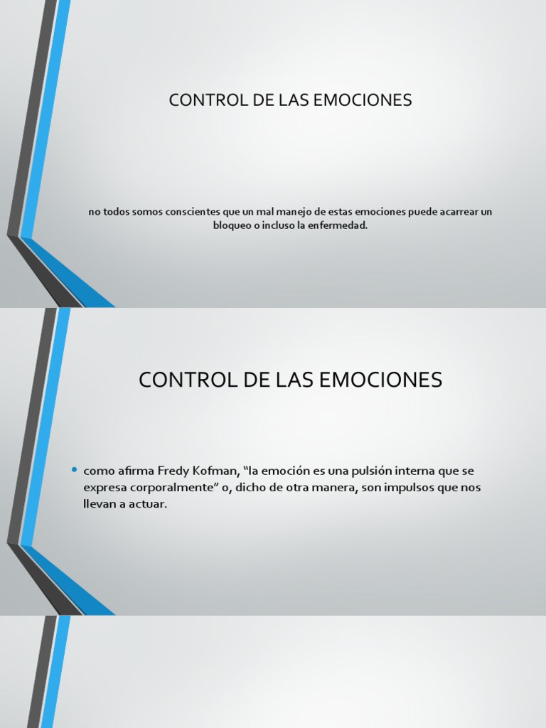 Control de Las Emociones | PDF | Motivación | Motivacional