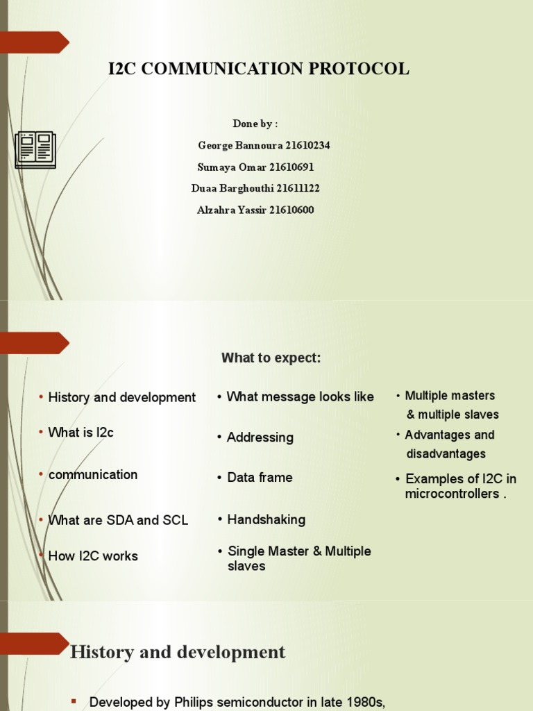 I2C Communication Protocol | PDF | Communications Protocols | Electronics