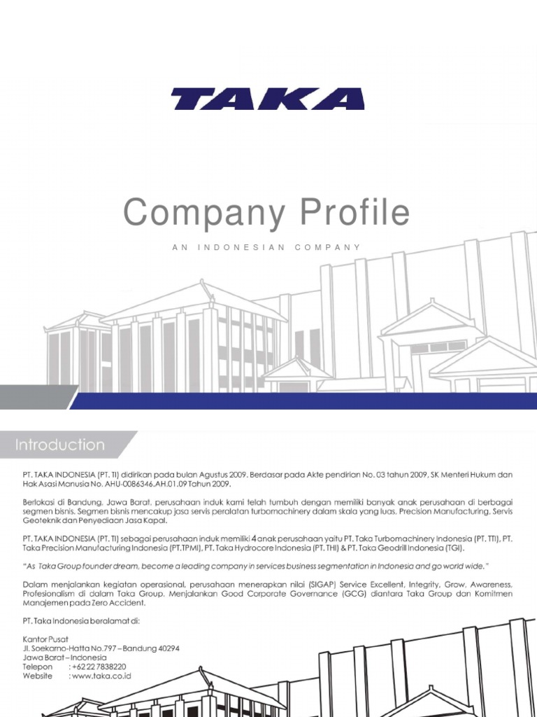 Company Profile Taka Group | PDF
