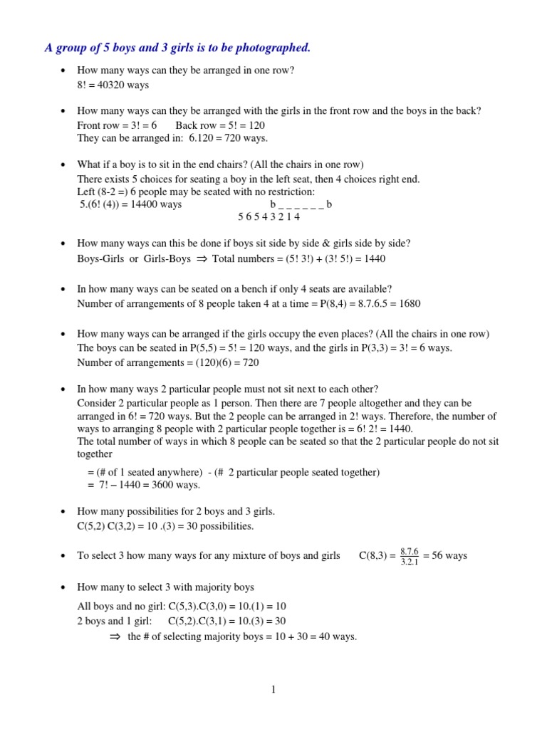 Combinatorics and Probability Problems | PDF | Games Of Chance | Probability