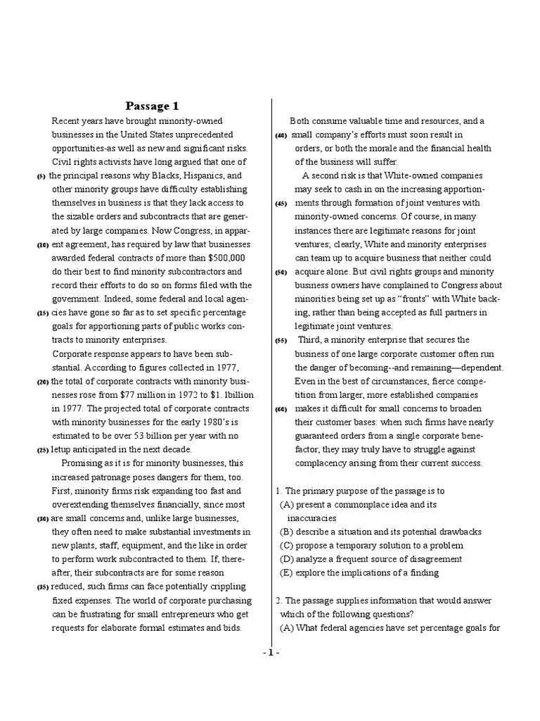 62 Reading Comprehension For GRE, GMAT | PDF | Plate Tectonics ...