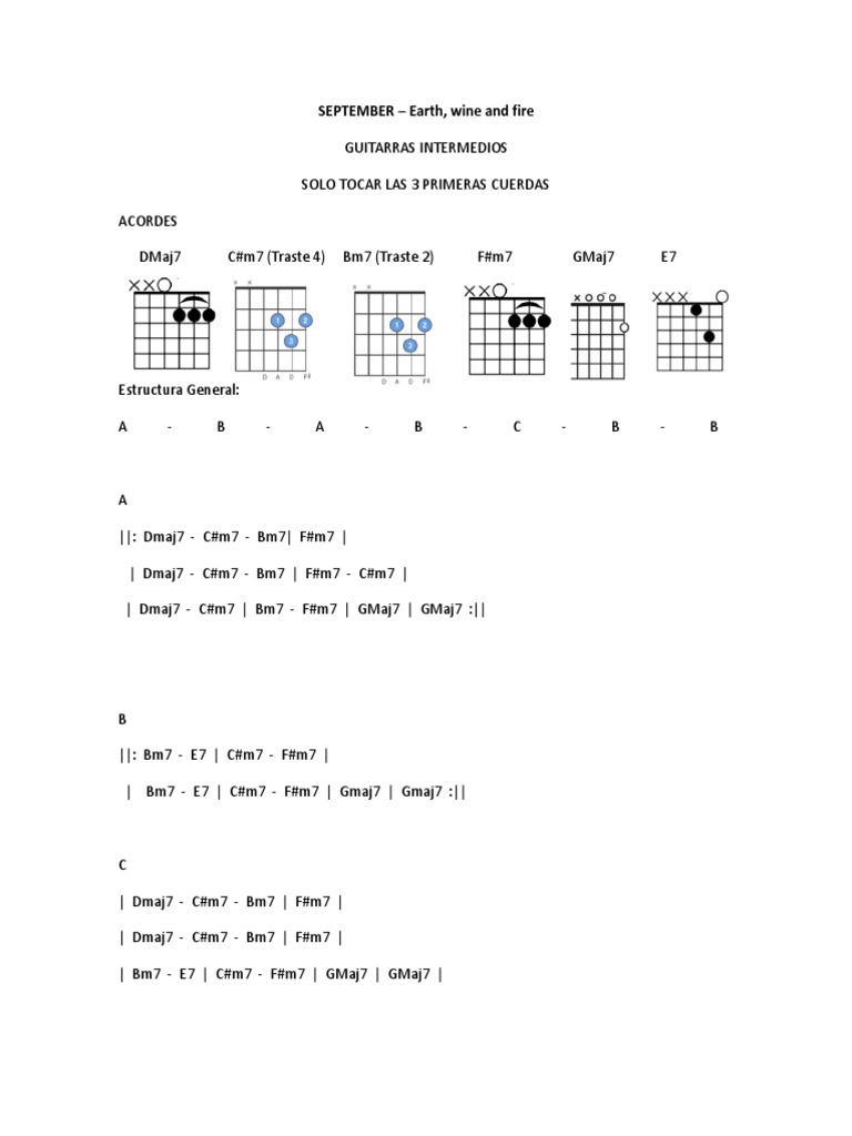 SEPTEMBER - Guitarra | PDF