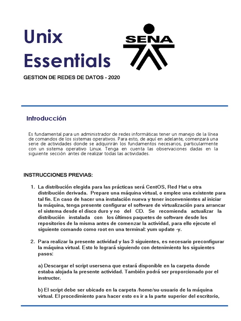Unix Essentials | PDF | Distribución de Linux | Interfaz de línea de ...