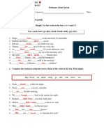 English 2 Workshop Present Simple and Past Simple | PDF | Drink | Food ...