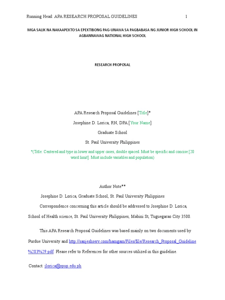 APA Research Proposal Guidelines | PDF | Institutional Review Board ...