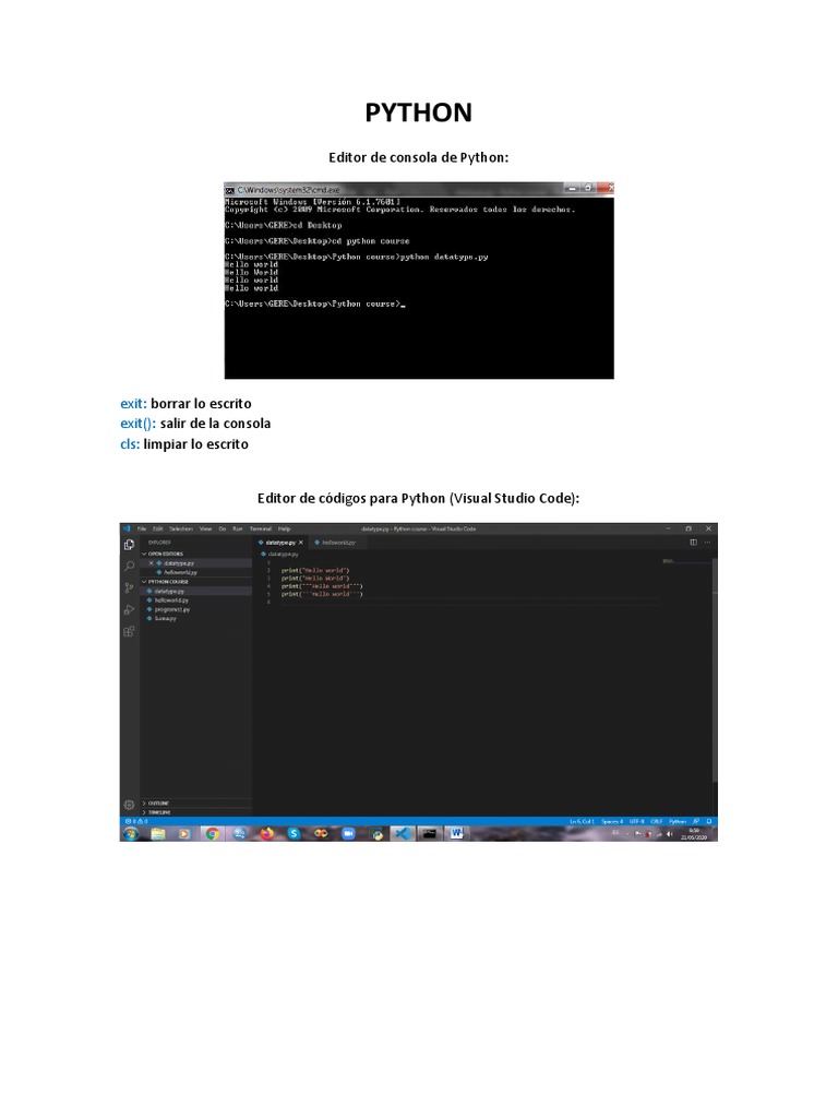 Comandos Esenciales de Python | PDF | Tecnología