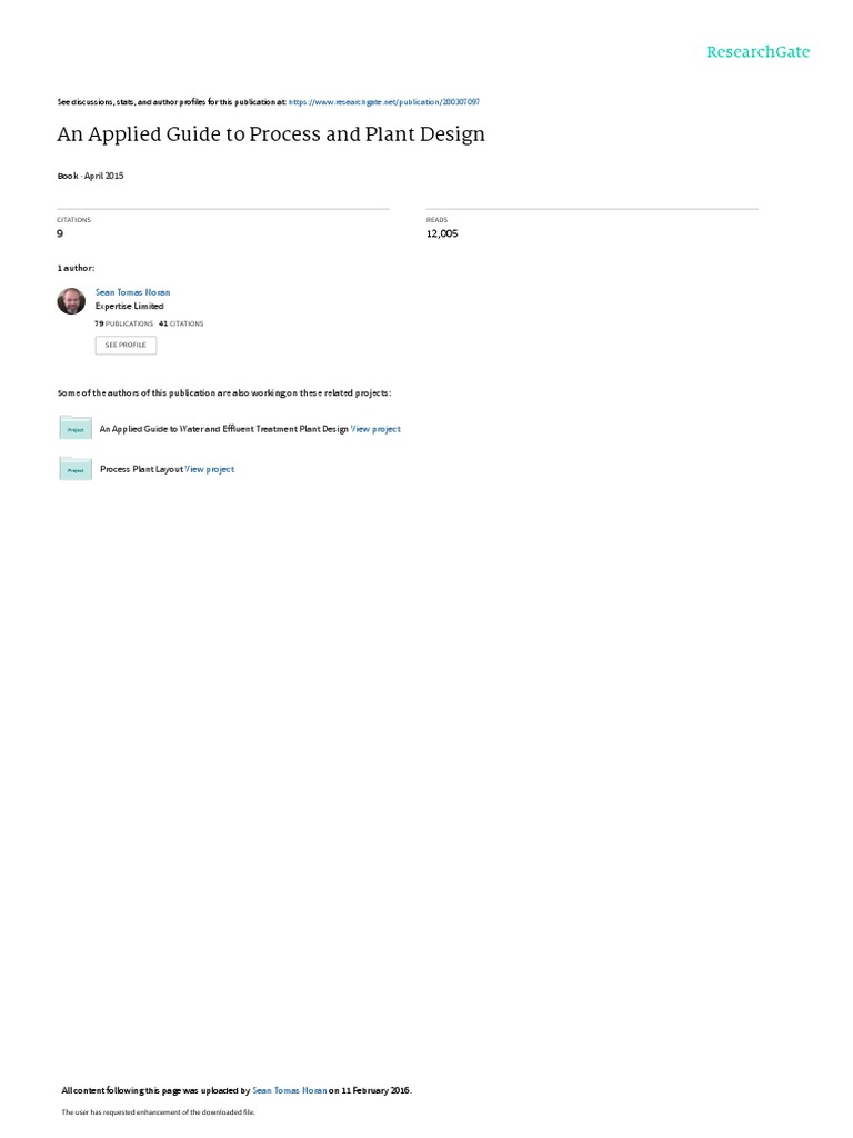 Applied Process and Plant Design | PDF | Specification (Technical ...