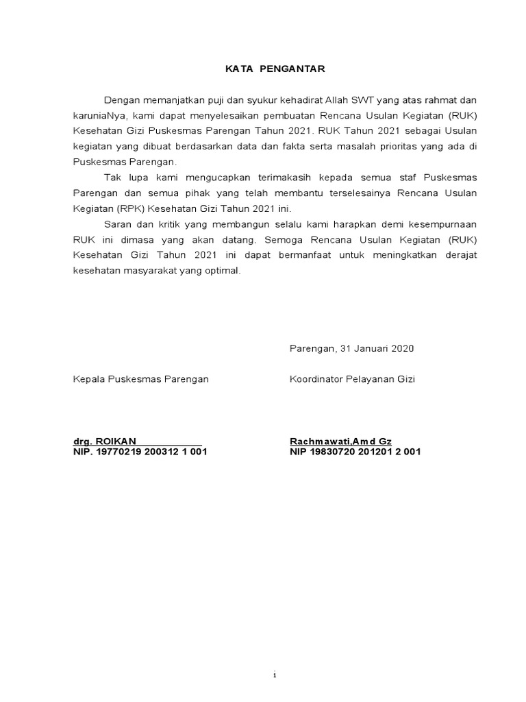 Ruk Gizi Parengan 2021 | PDF