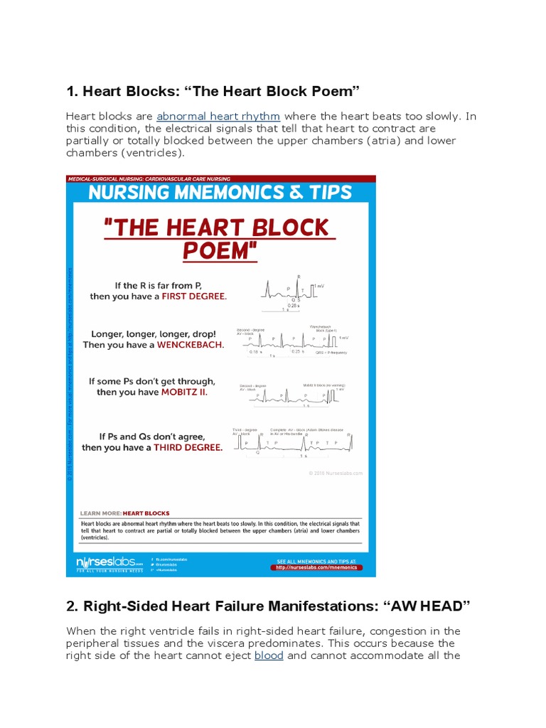 Heart Blocks: "The Heart Block Poem" | Download Free PDF | Heart ...