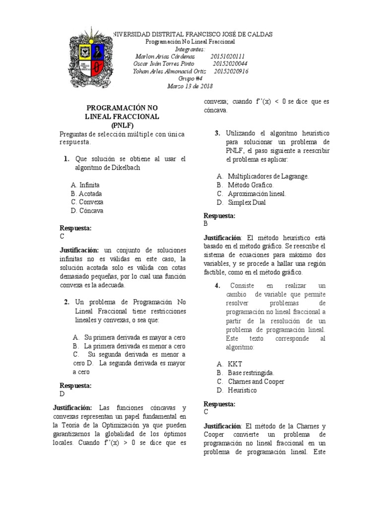 Preguntas PNLF | PDF | Programación lineal | Informática teórica