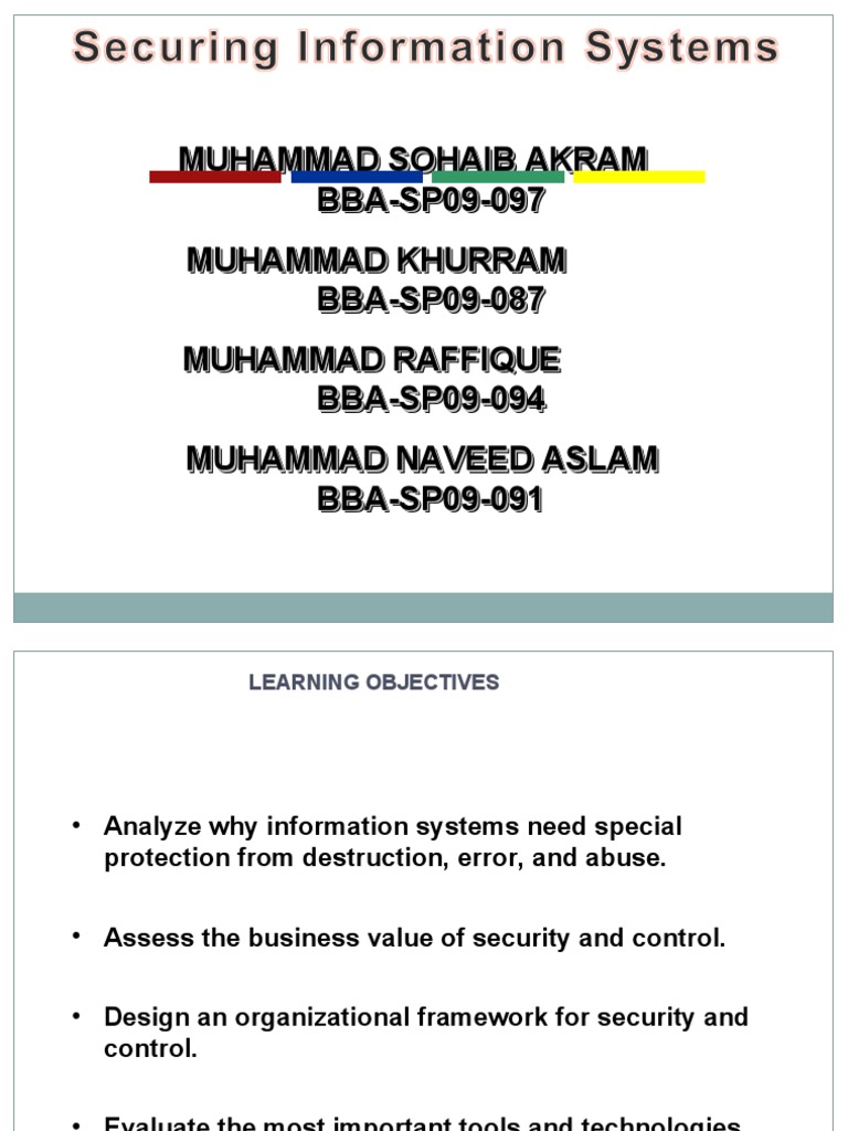 Securing Information Systems | PDF | Records Management | Computer Virus