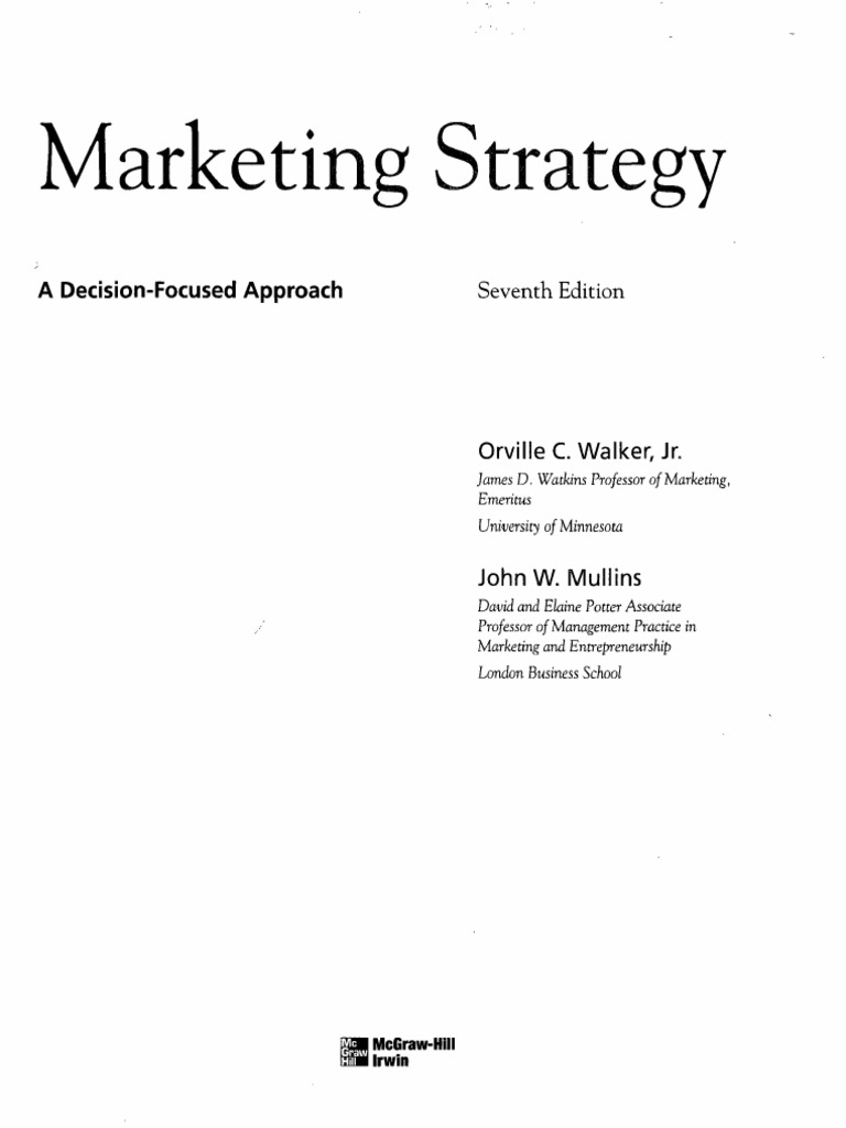 Marketing Strategy: A Decision-Focused Approach Seventh Edition ...