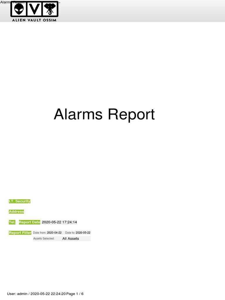 Alarms Report: I.T. Security | PDF | Finance & Money Management ...