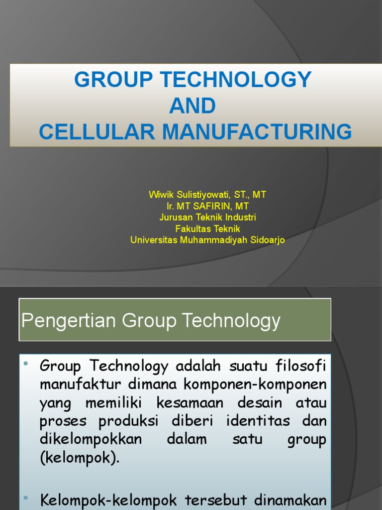 Modul Group Technology and Cellular Manufacturing | PDF