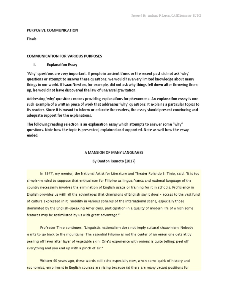 Final Module 1 PurCom | PDF | Blog | Essays