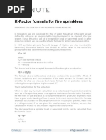 Nominal Sprinkler Orifice Sizes & K-Factor | PDF | Science ...