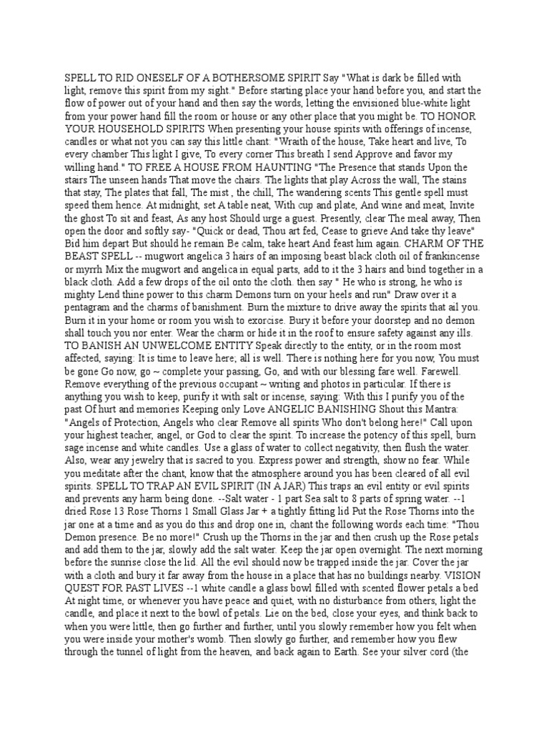 Spirit Banishing | PDF | Demons