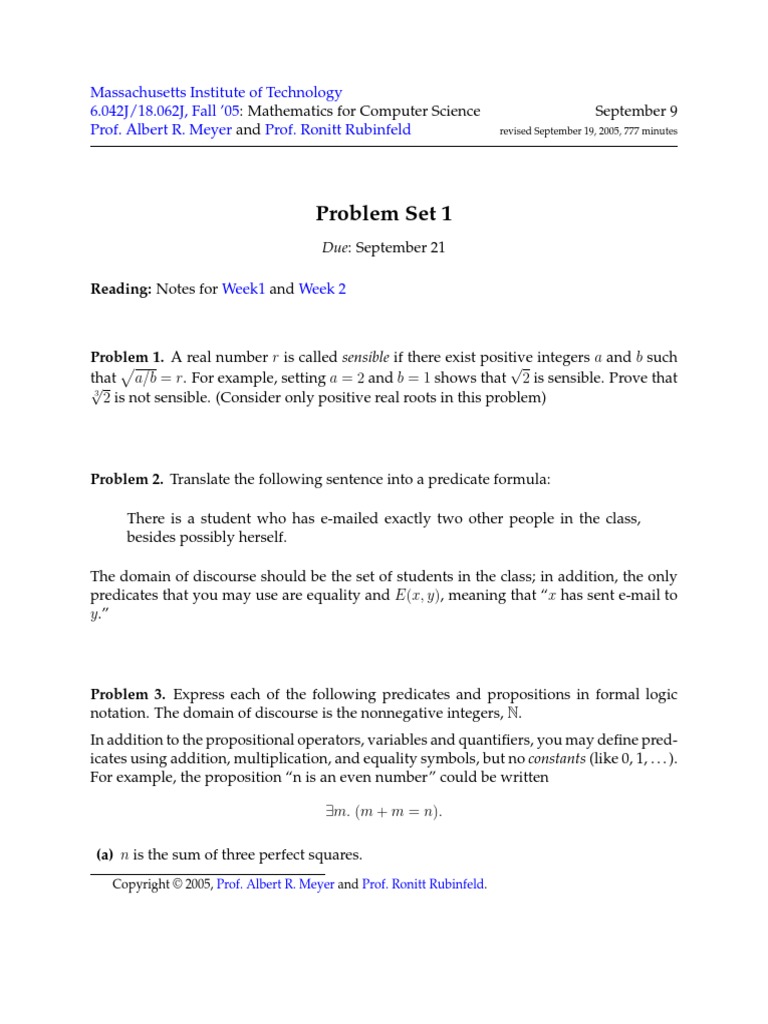 MIT Python Assignments | PDF | First Order Logic | Logic