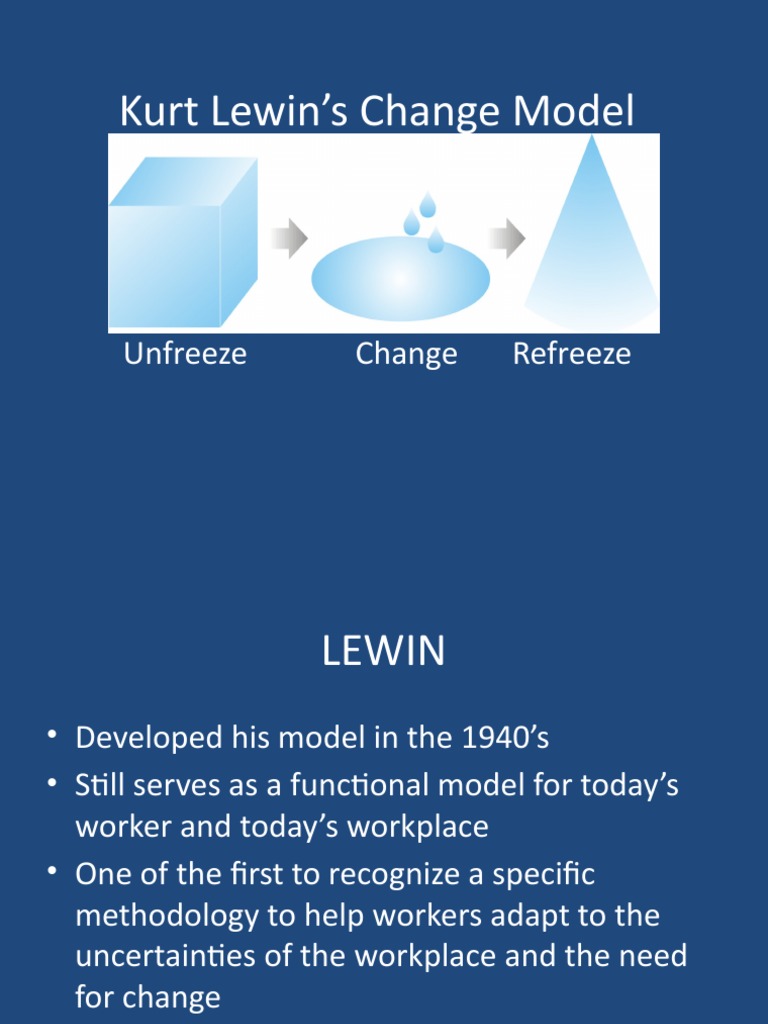 Kurt Lewin's Change Model | PDF