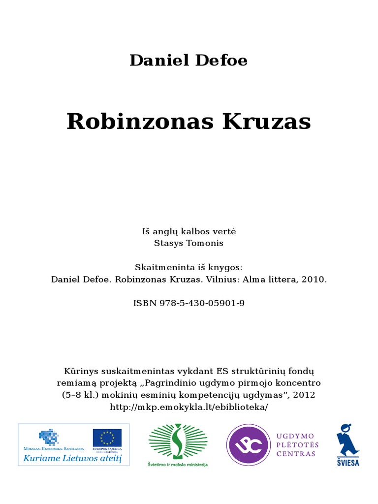Robinzonas Kruzas PDF | PDF